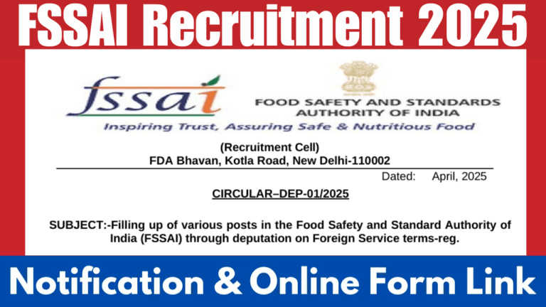 FSSAI Recruitment 2025