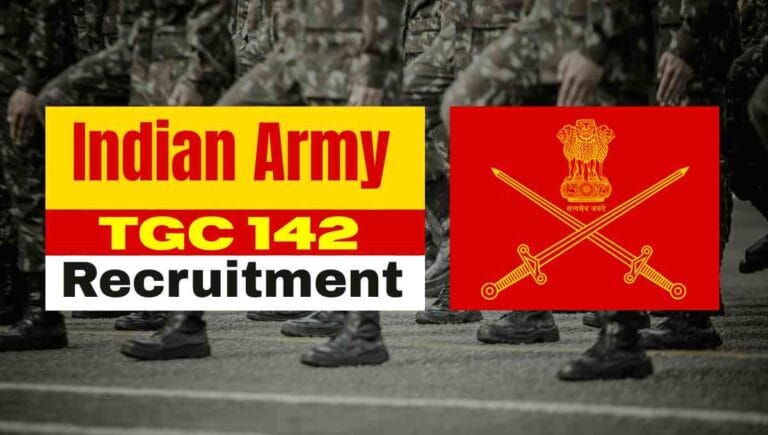 Indian Army TGC 142 Recruitment 2025 Notice Out Online form - Form Notice