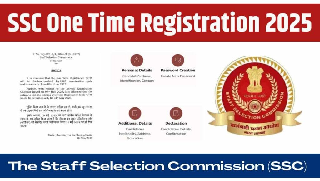 SSC One Time Registration 2025: OTR अब नहीं मिलेगा मौका बिना आधार! सभी ...
