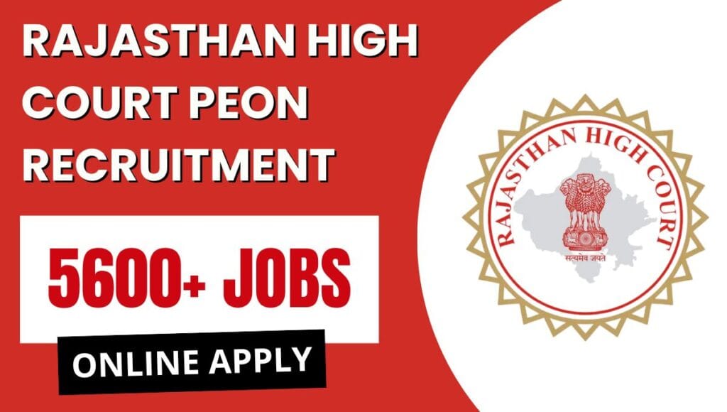 Rajasthan High Court Peon Recruitment 2025 Eligibility Details Apply Online Form