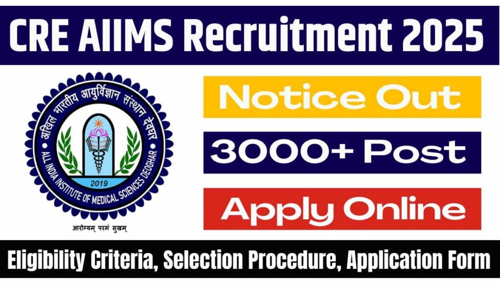 AIIMS CRE Recruitment 2025 Admit Card OUT For Written Exam, Download Direct Link - Form Notice