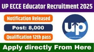 UP ECCE Educator Recruitment 2025 Eligibility Details Apply Online Form ...