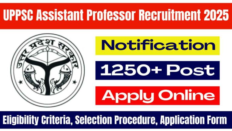 UPPSC Assistant Professor Recruitment 2025 Eligibility Details Apply ...