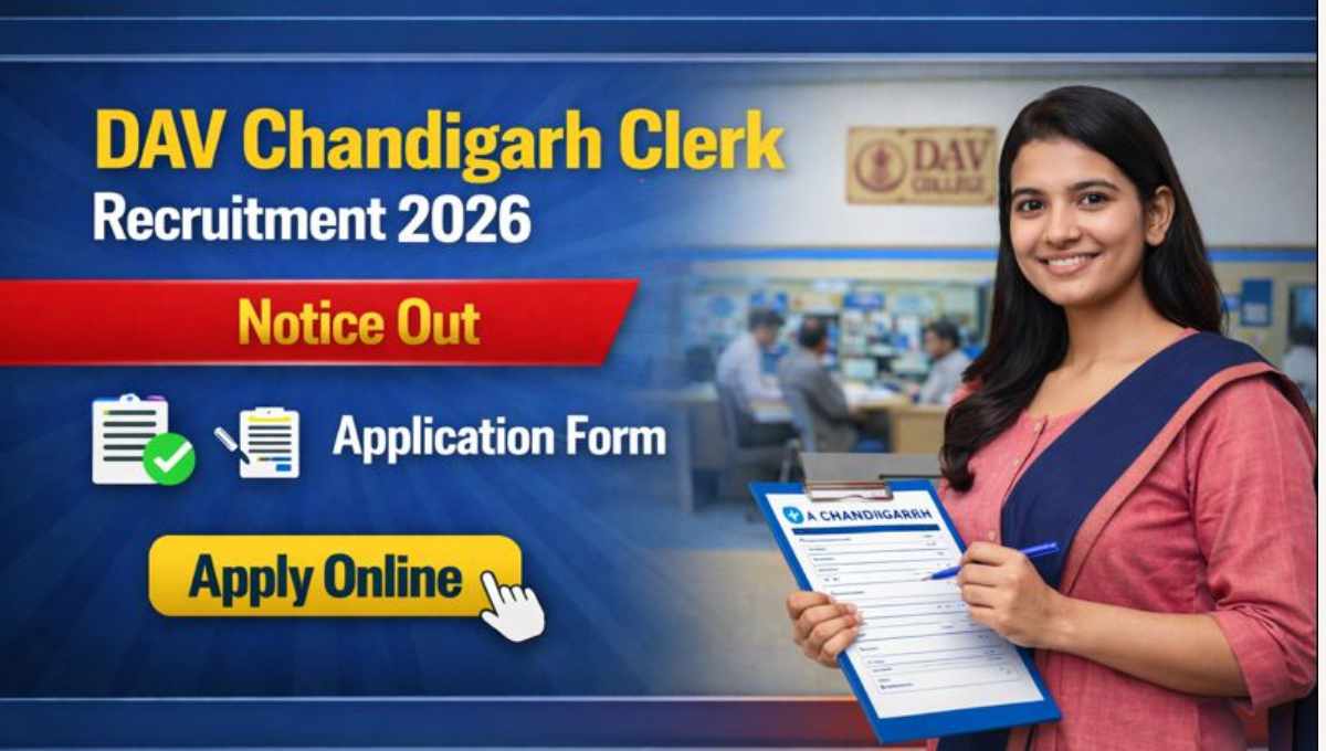 DAV Chandigarh Clerk Recruitment 2026 Notice Out Application Form ...