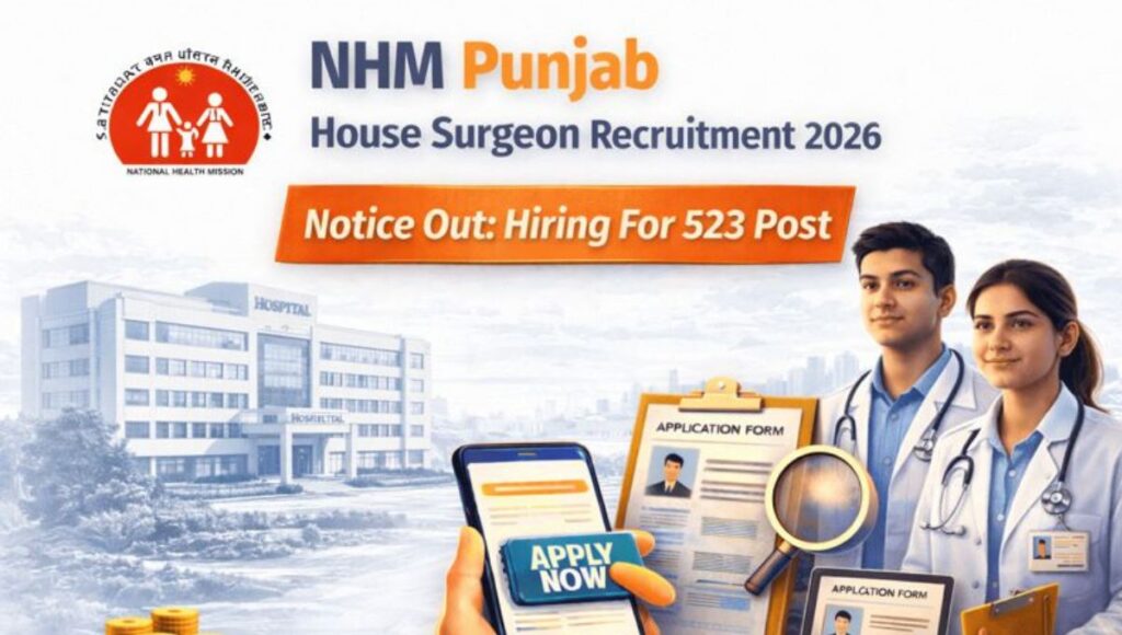NHM Punjab House Surgeon Recruitment 2026 Notice Out Hiring For 523 ...