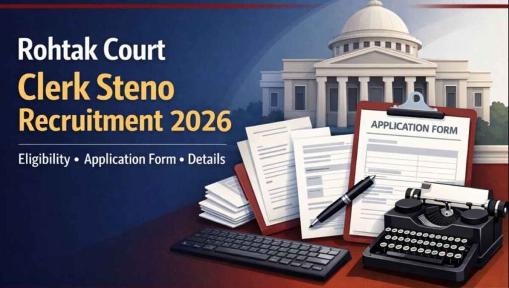Rohtak Court Clerk Steno Recruitment 2026 Eligibility Details ...